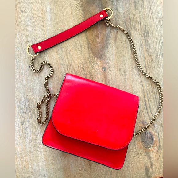 Bags | Galleries Lafayette Red Messenger Bag | Poshmark